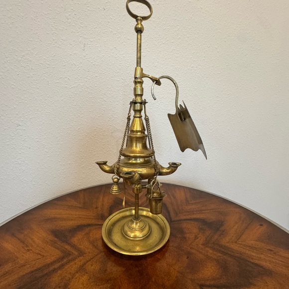 Accents | Antique Italian Cast Brass 4 Burner Lucerne Oil Lamp | Poshmark